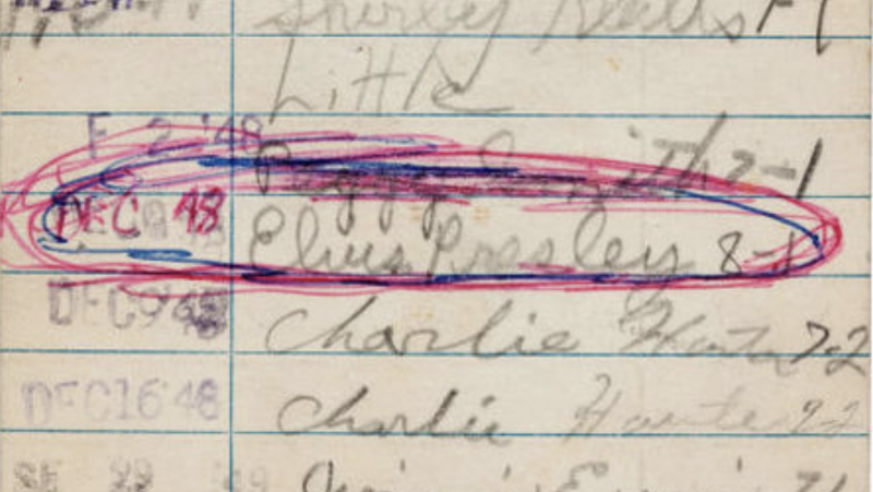 Library Card Signed by 13-Year-Old Elvis Presley, the Earliest Known ...