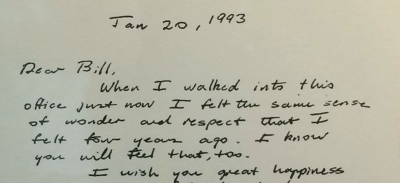The Thoughtful Note That George H.W. Bush Left on Bill Clinton's Desk ...