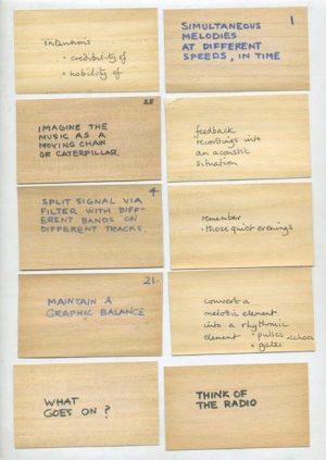 Behold the Original Deck of Oblique Strategies Cards, Handwritten by ...