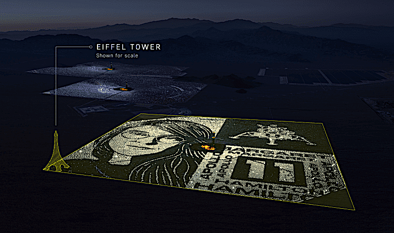 Moonlight Strikes 107,000 Solar Mirrors & Creates a Portrait of Apollo ...