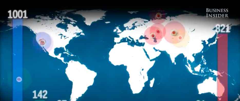 Every Nuclear Bomb Explosion in History, Animated | Open Culture