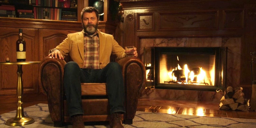 10 Hours of Nick Offerman Quietly Drinking Single Malt Scotch by the ...