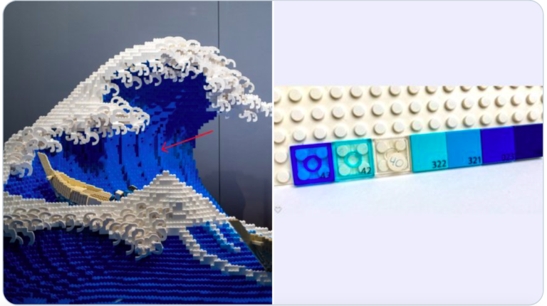 Hokusai's Iconic Print, "The Great Wave off Kanagawa," Recreated with ...