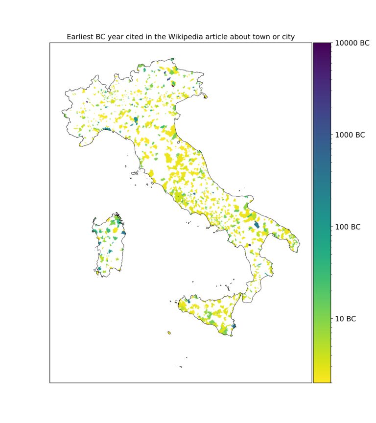 A Data Visualization of Every Italian City & Town Founded in the BC Era ...