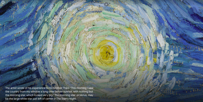 Zoom Into a Super High Resolution Photo of Van Gogh's "The Starry Night ...