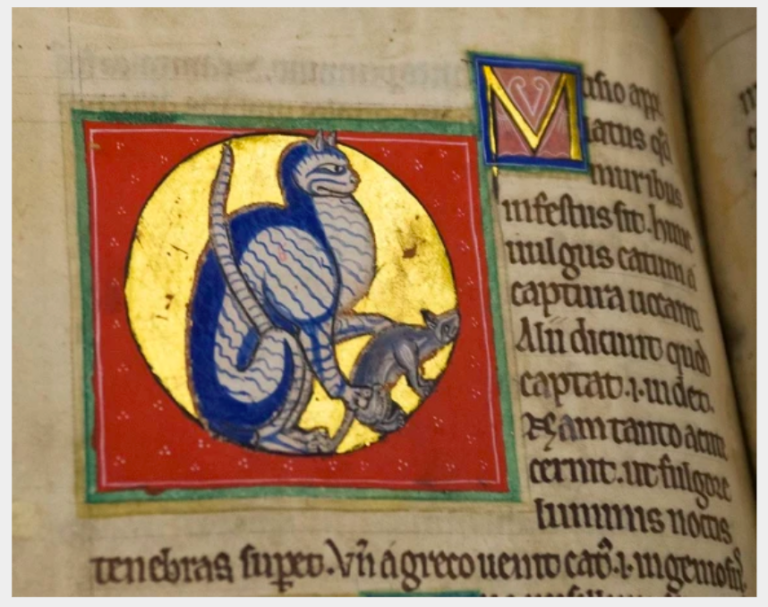 Cats in Medieval Manuscripts & Paintings | Open Culture