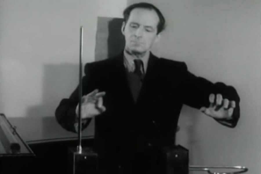 Soviet Inventor Léon Theremin Shows Off the Theremin, the Early ...