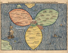 The World in a Cloverleaf: A World Map from 1581 | Open Culture
