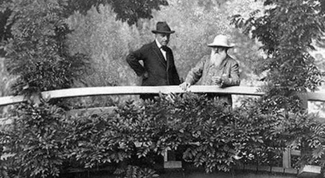 1922 Photo: Claude Monet Stands on the Japanese Footbridge He Painted ...