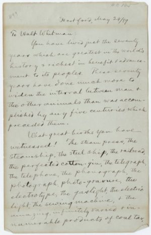 Mark Twain Writes a Rapturous Letter to Walt Whitman on the Poet's 70th ...