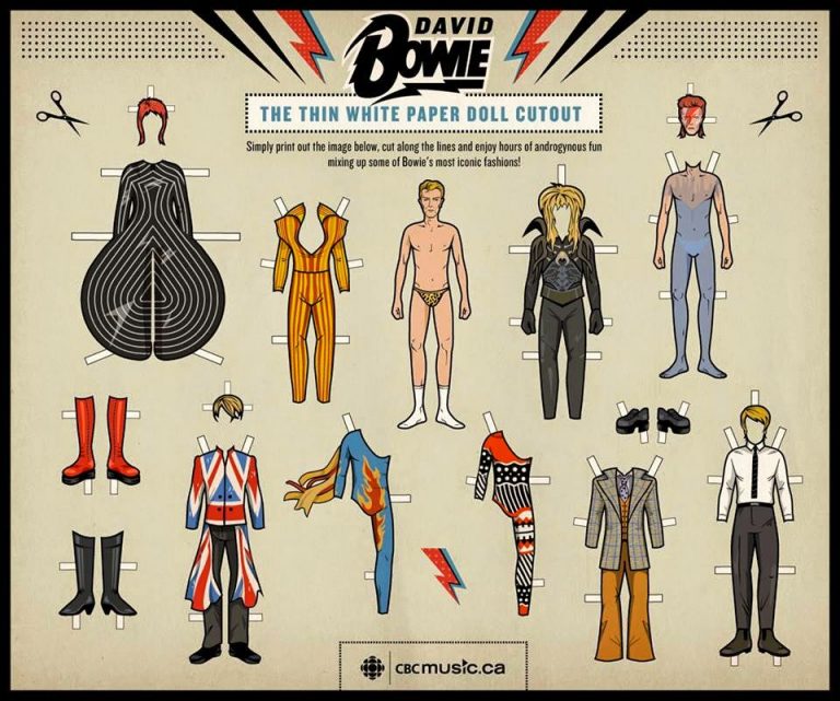 David Bowie Paper Dolls Recreate Some of the Style Icon's Most Famous ...