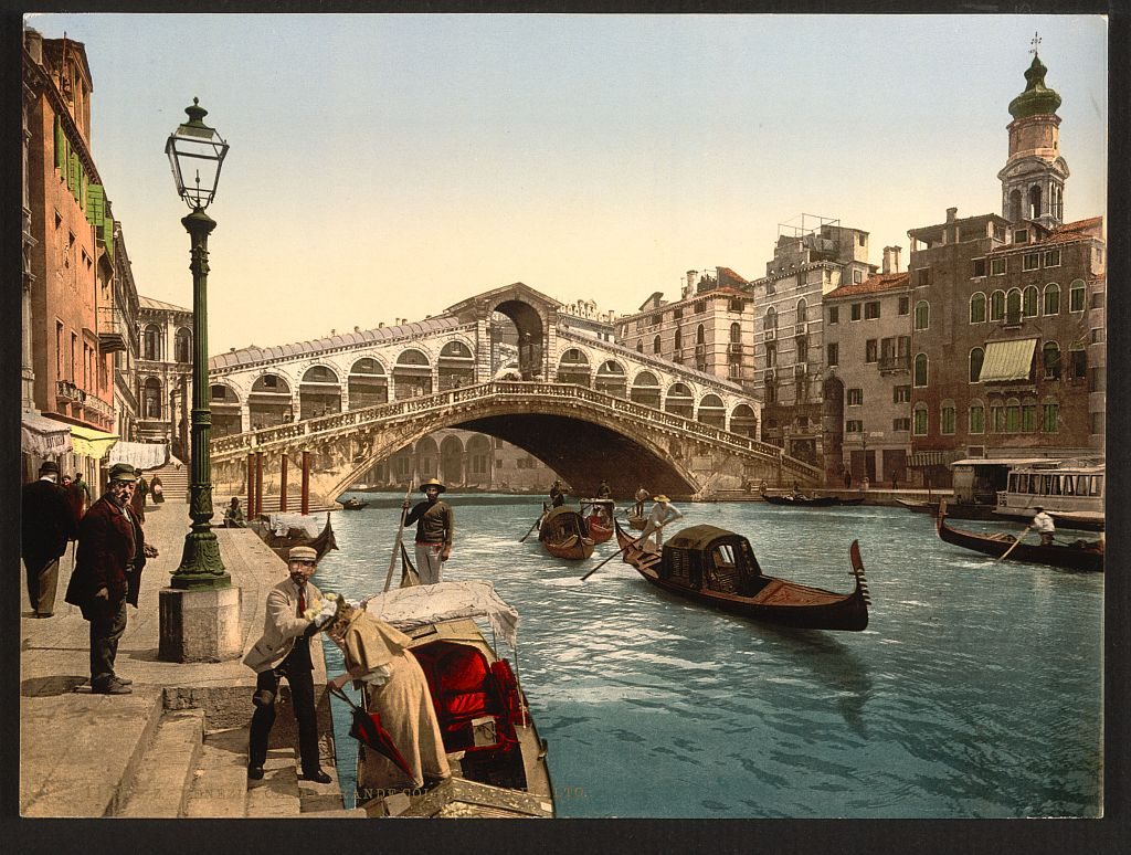 Venice in Beautiful Color Images 125 Years Ago: The Rialto Bridge, St ...