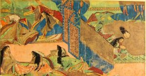 Splendid Hand-Scroll Illustrations of The Tale of the Genjii, The First ...