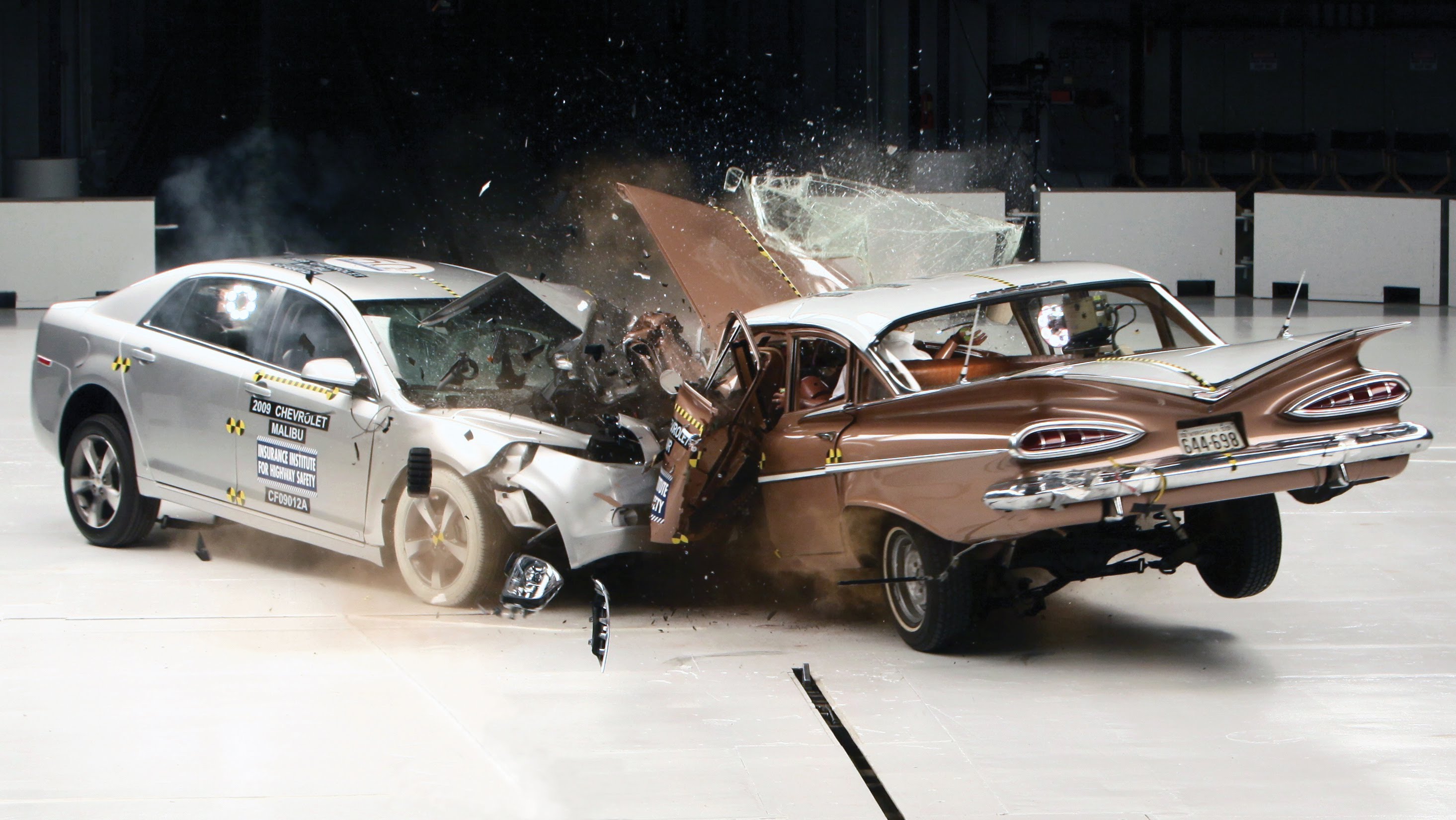 A Hulking 1959 Chevy Bel Air Gets Obliterated by a Mid-Size 2009 Chevy ...