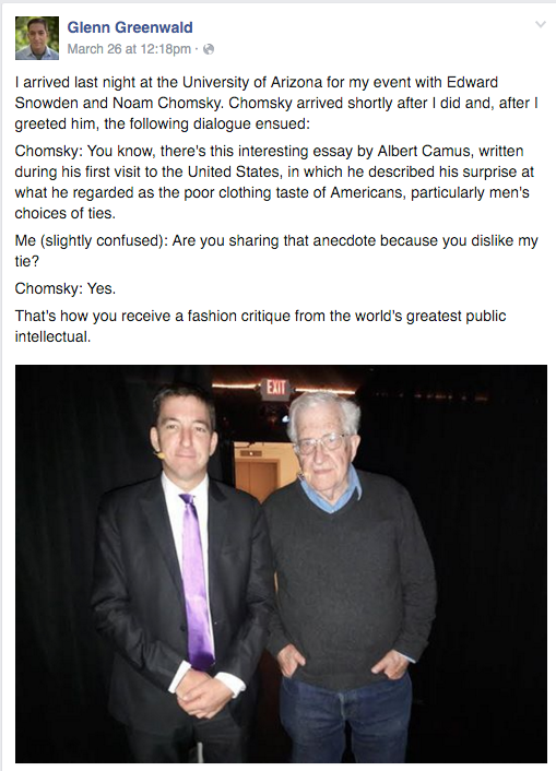 Recalling Albert Camus' Fashion Advice, Noam Chomsky Pans Glenn ...