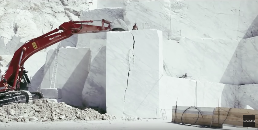 The Poetry of Mining Beautiful White Italian Marble Captured in a Short ...