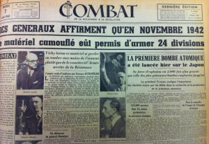 Albert Camus, Editor of the French Resistance Newspaper Combat, Writes ...